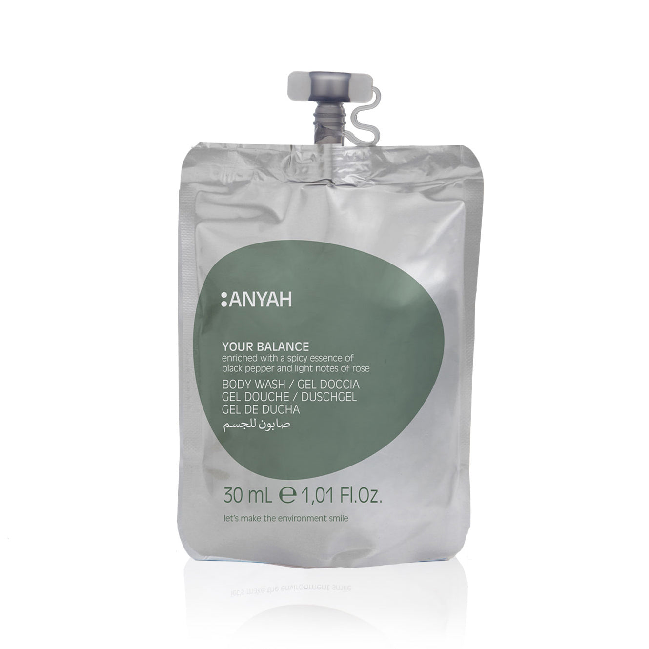 Anyah Moisturising Body Wash, 30ml Doypack (Case of 200)