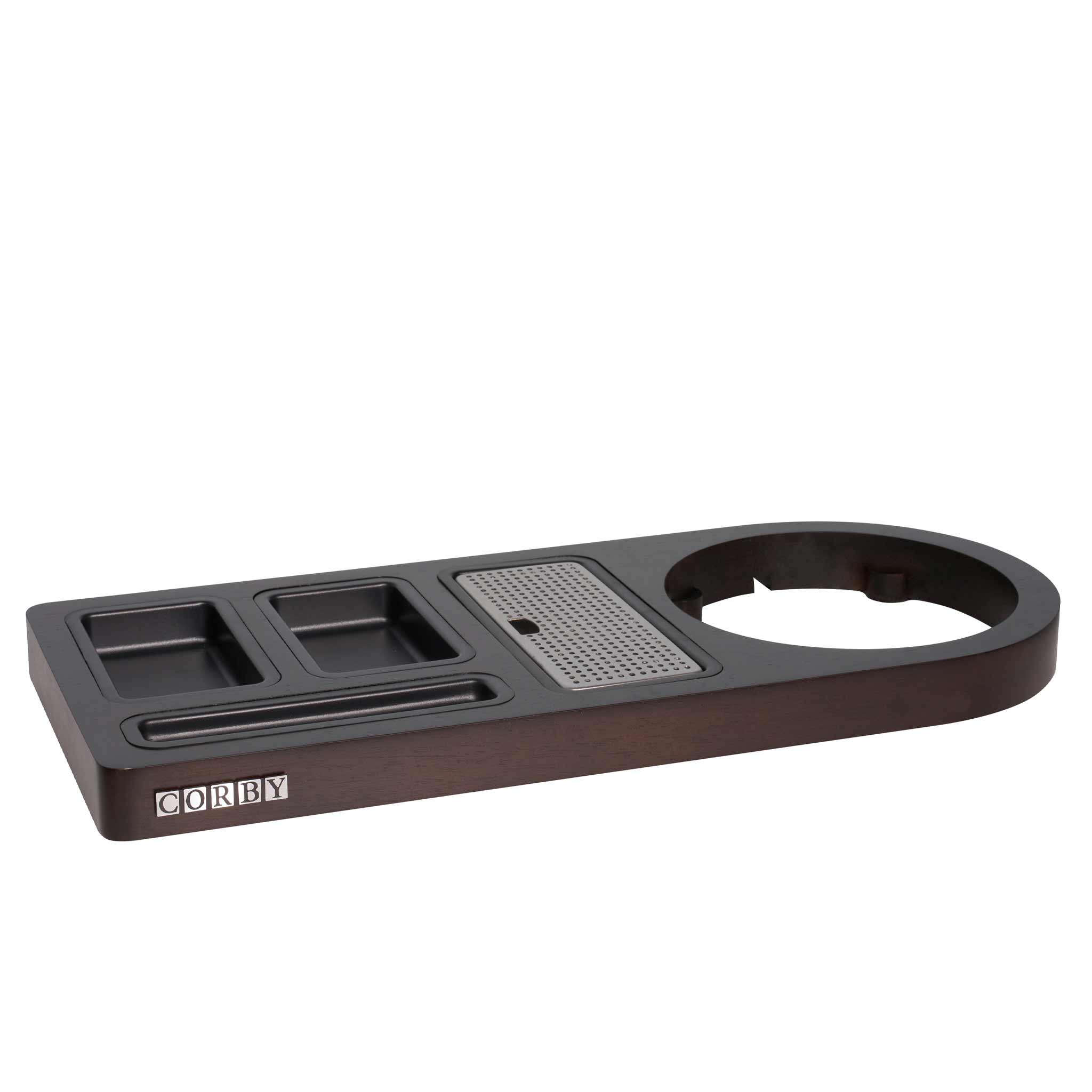 Corby Buckingham Standard Welcome Tray, Dark Wood