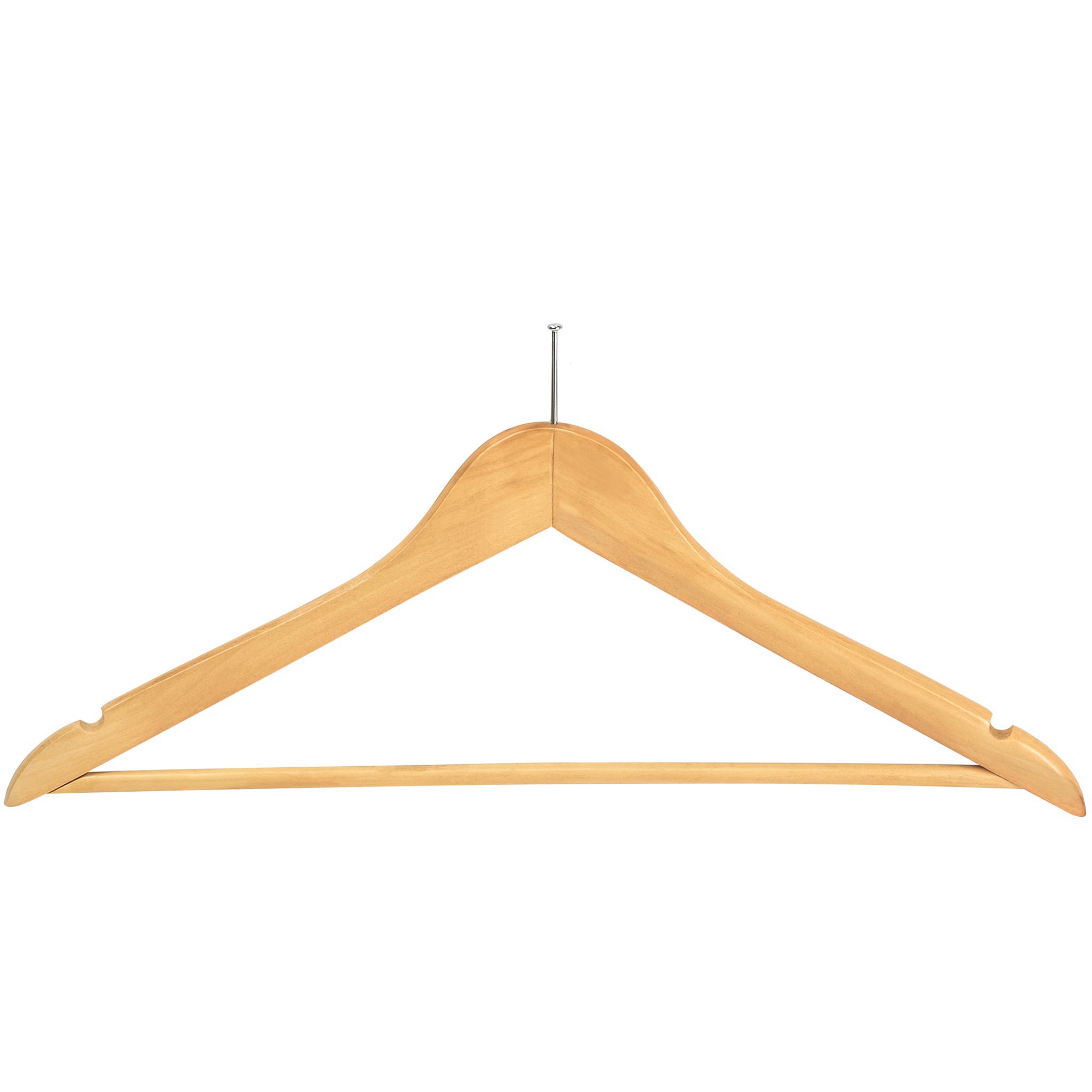 Corby Chelsea Guest Hangers with Security Pin - Light Wood (Case of 10
