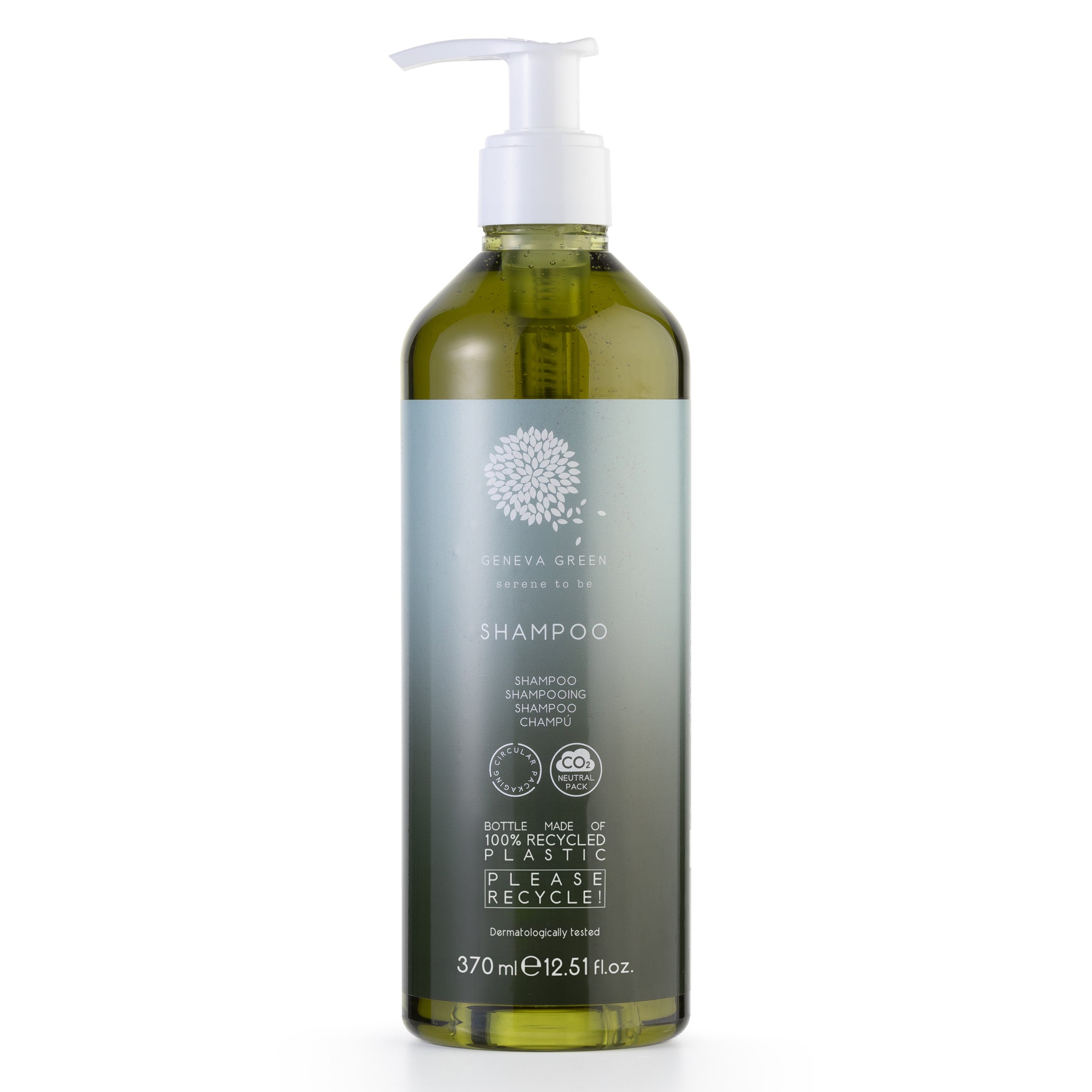 Geneva Green Shampoo - 370ml Pump Dispenser | Case of 18 Bottles