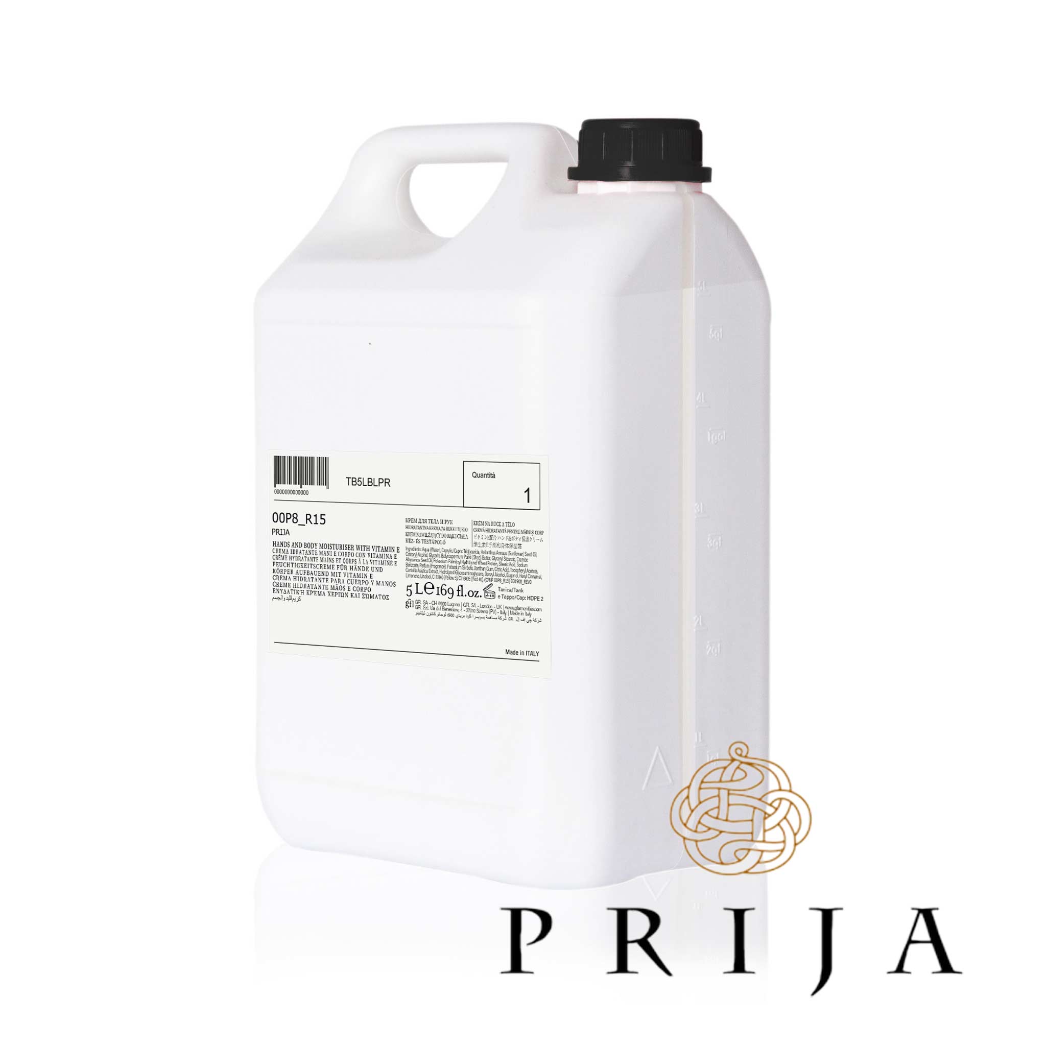 Prija Hand & Body Lotion - 5 Litre Refills (Case of 2)