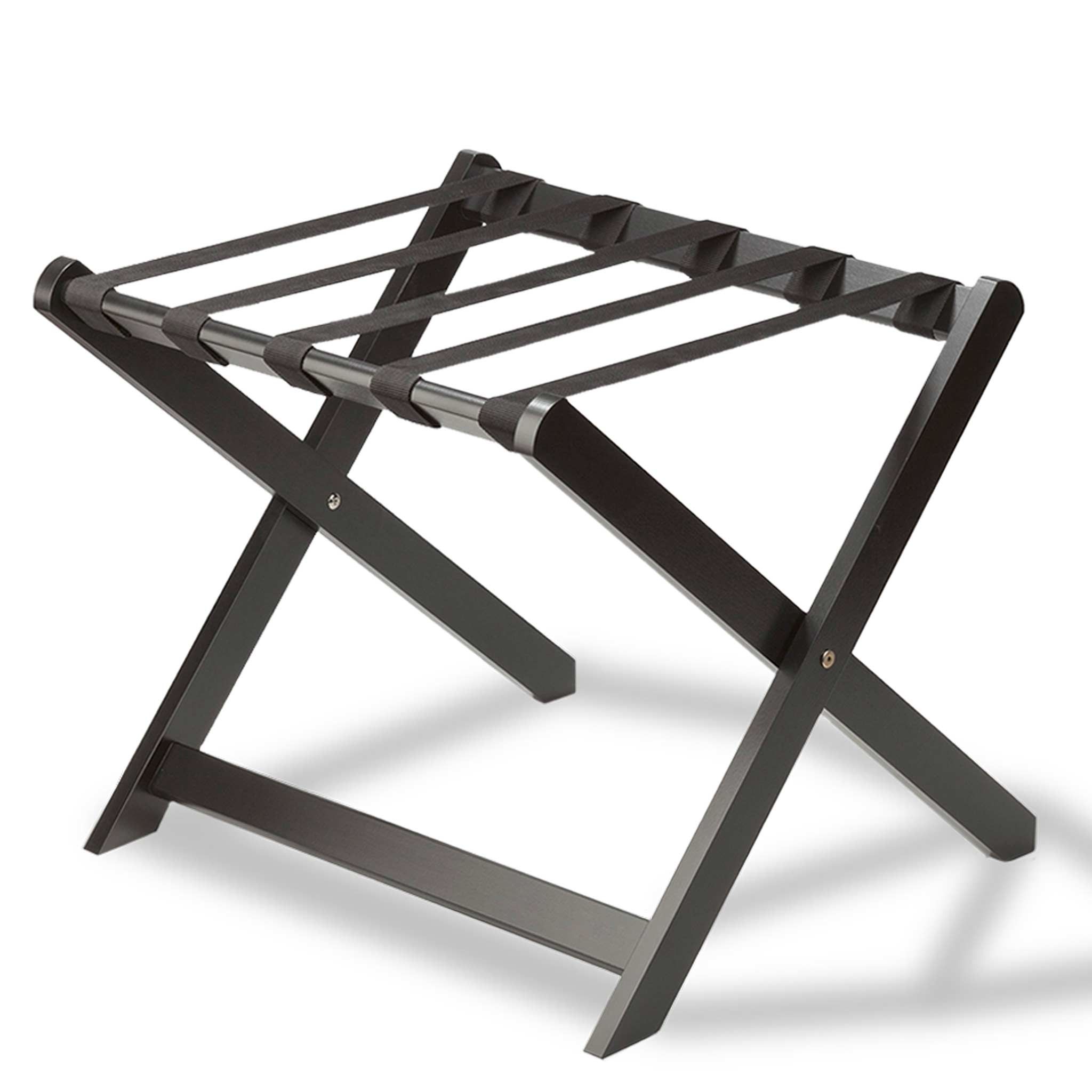 Bentley Sienna Luggage Rack - Black FSC Beech Wood | Hotel Supplies