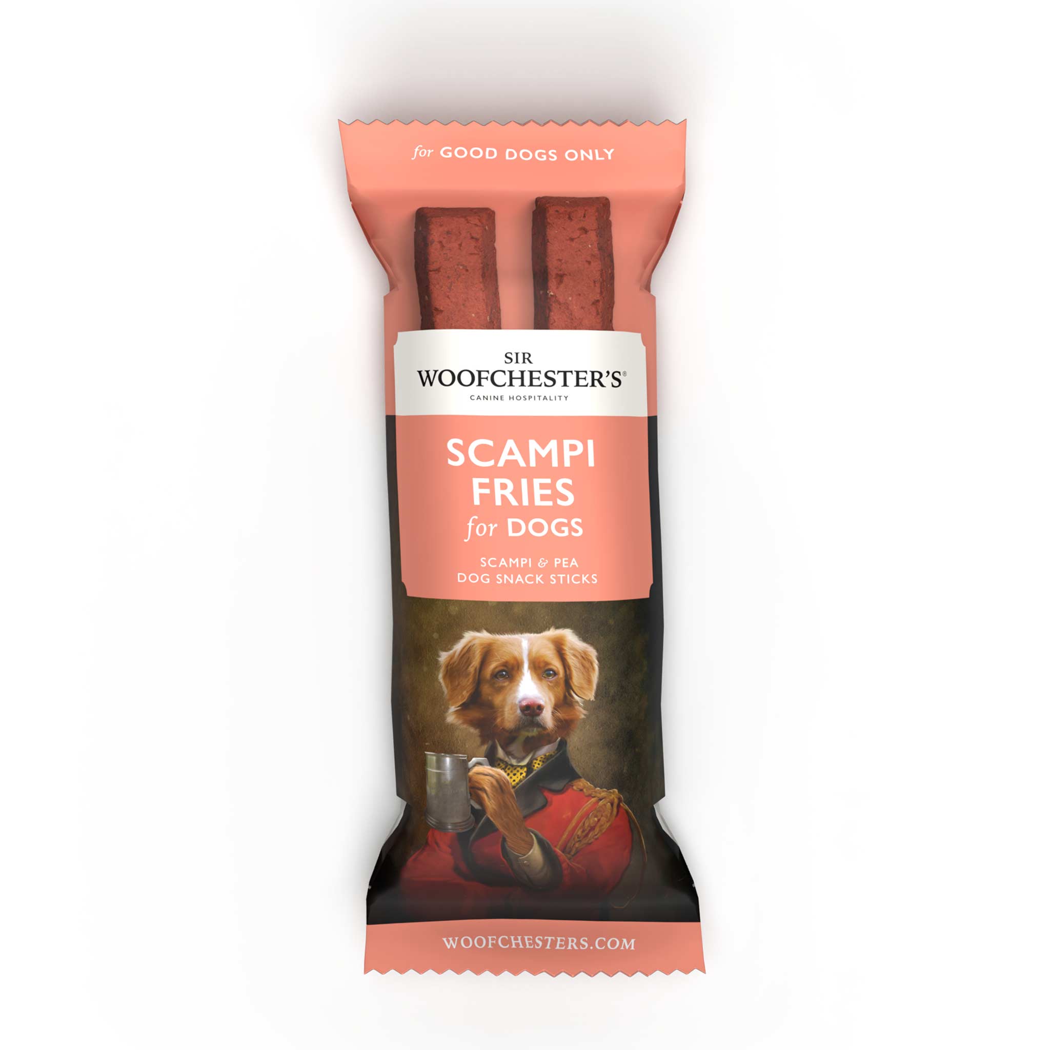 Scampi Fries - Dog Snack Sticks (Case of 12) | For Pet-Friendly Hotels